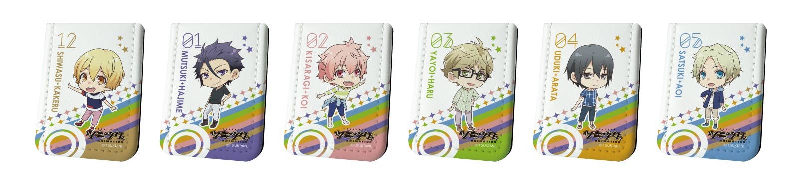 Tsukiuta. The Animation: Sticky Note with Synthetic Leather Cover 01 Six Gravity: 1Box (6pcs ...