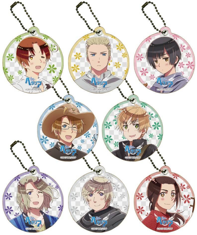 Hetalia: The World Twinkle Chara Leather Charm 01 / 1Box 8pcs | HLJ.com