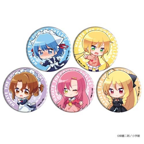 Hayate the Combat Butler: Can Badge Vol.02 (Mini Chara) 1Box (5pcs ...