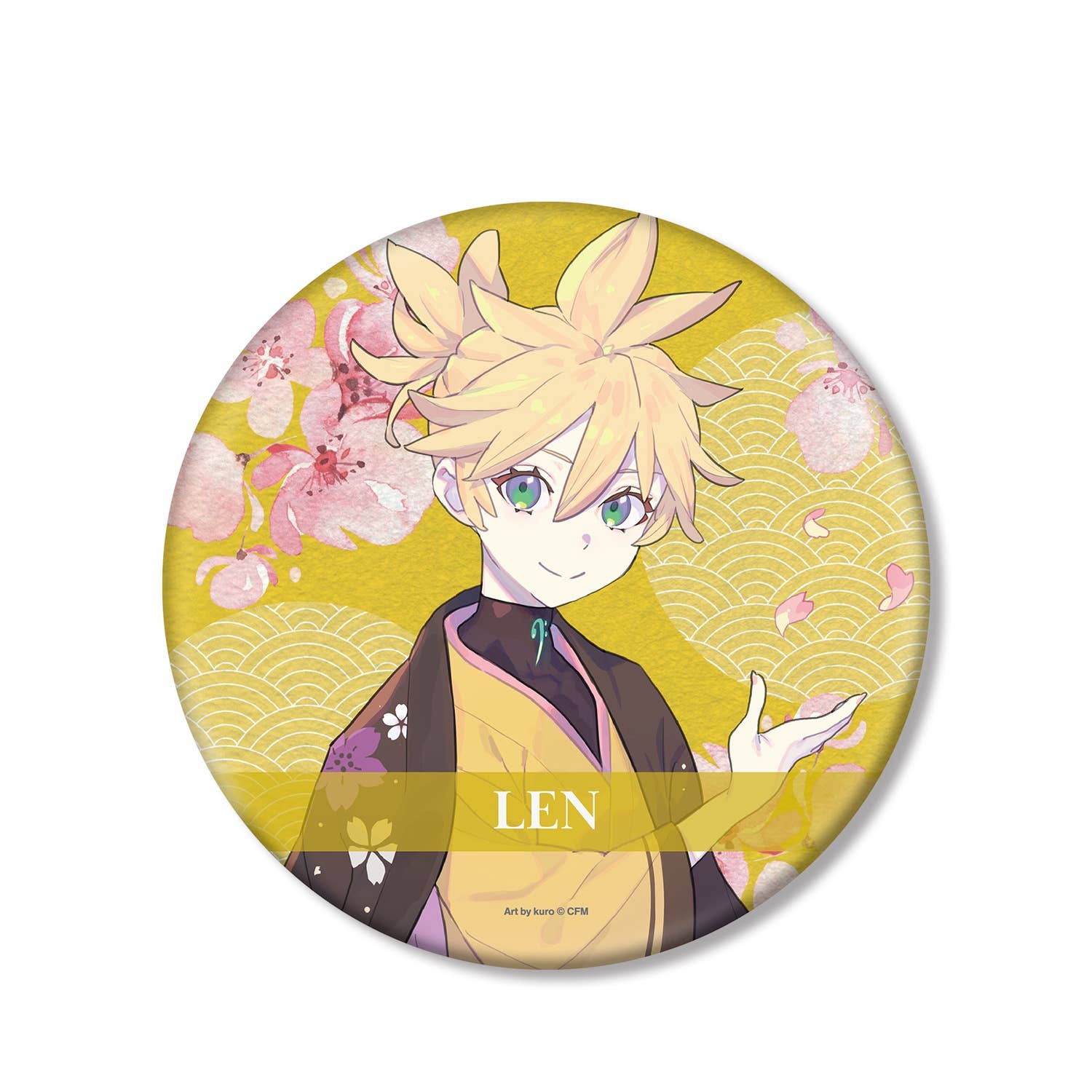 Sakura Miku: Newly Drawn Illustration Kagamine Len Art by kuro BIG Can ...