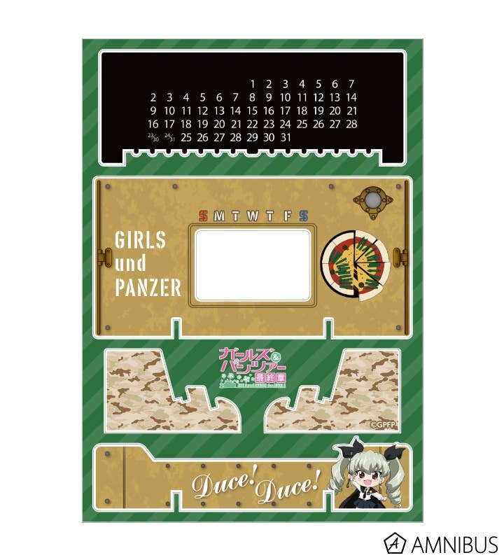 Girls und Panzer das Finale: Acrylic Perpetual Calendar Anchovy | HLJ.com