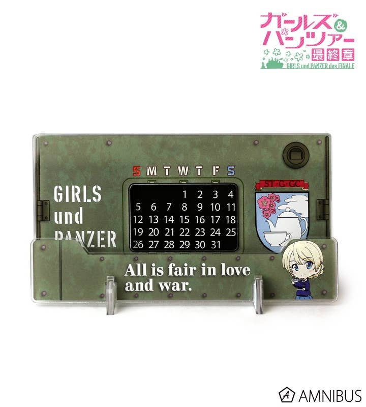 Girls und Panzer das Finale: Acrylic Perpetual Calendar Darjeeling ...