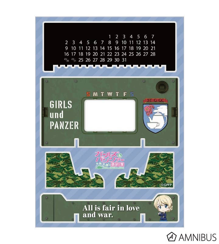 Girls und Panzer das Finale: Acrylic Perpetual Calendar Darjeeling ...