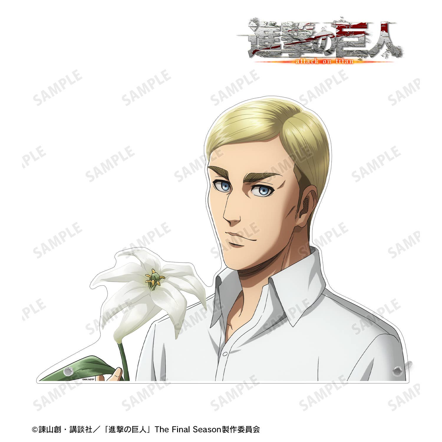 Attack on Titan Newly Drawn Erwin Flower Shop ver. Extra Large Die Cut ...