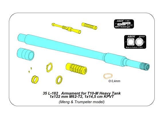 Armament for T10-M Heavy Tank (Meng & Trumpeter) | HLJ.com