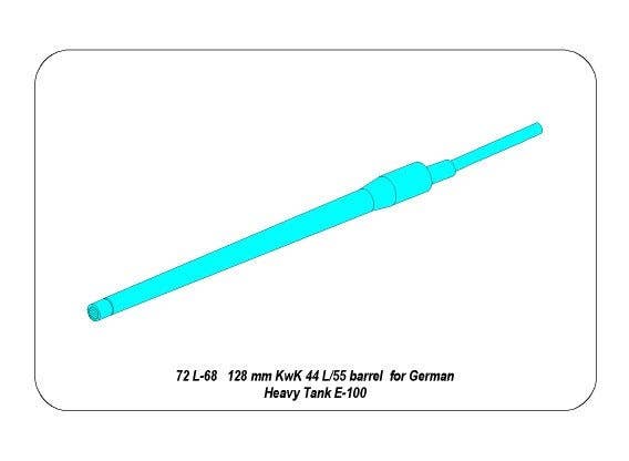 128mm KwK 44 L/65 barrel for German E-100 Super Heavy Tank for ...