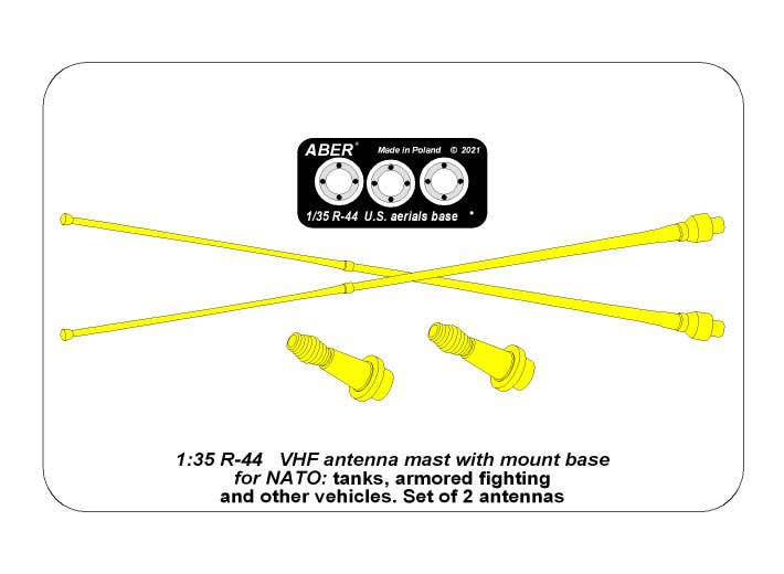 Set of 2 NATO Antennas with Mount Bases | HLJ.com