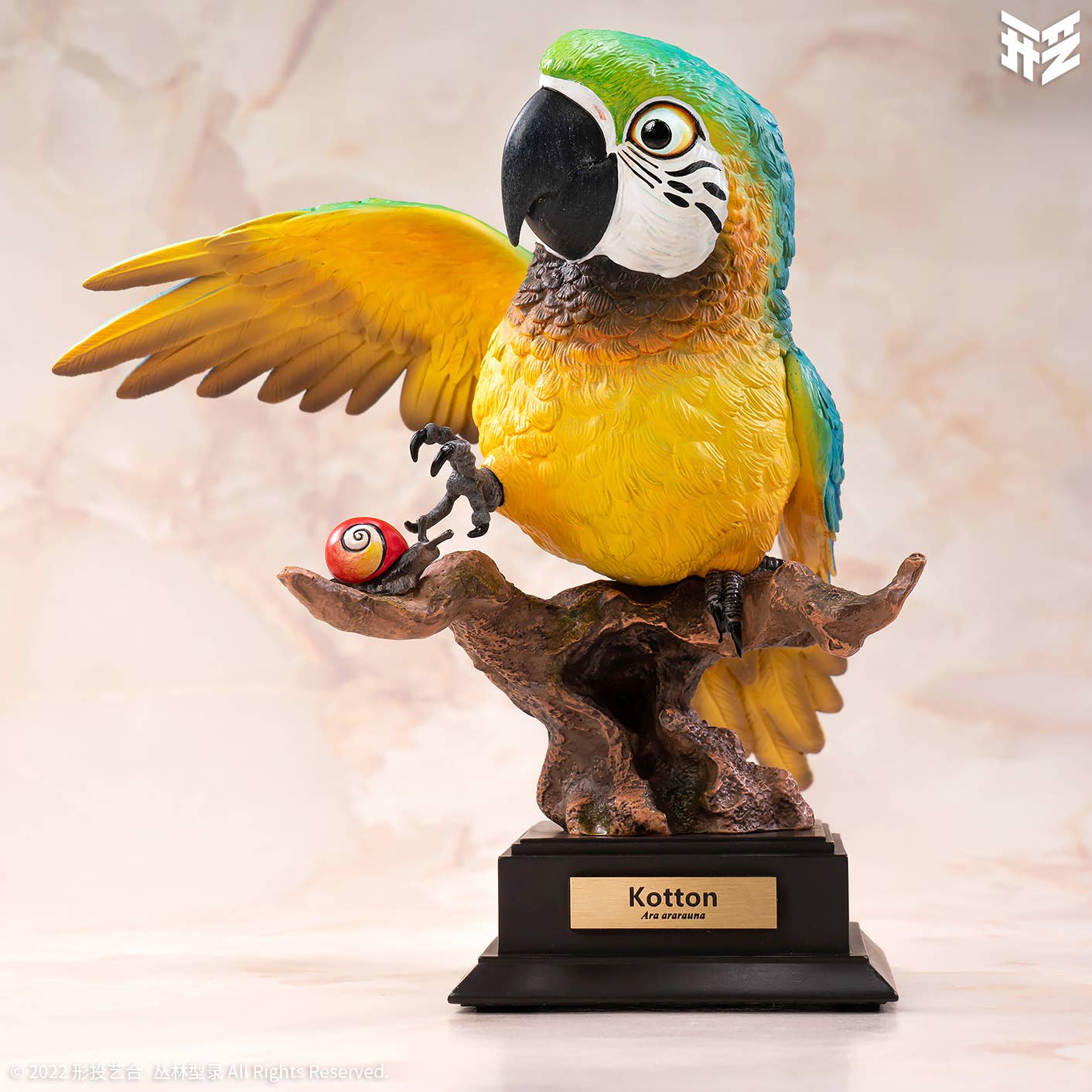 JUNGLE LOOKBOOK Series 001 Blue-and-Yellow Macaw Kotton Resin Statue ...