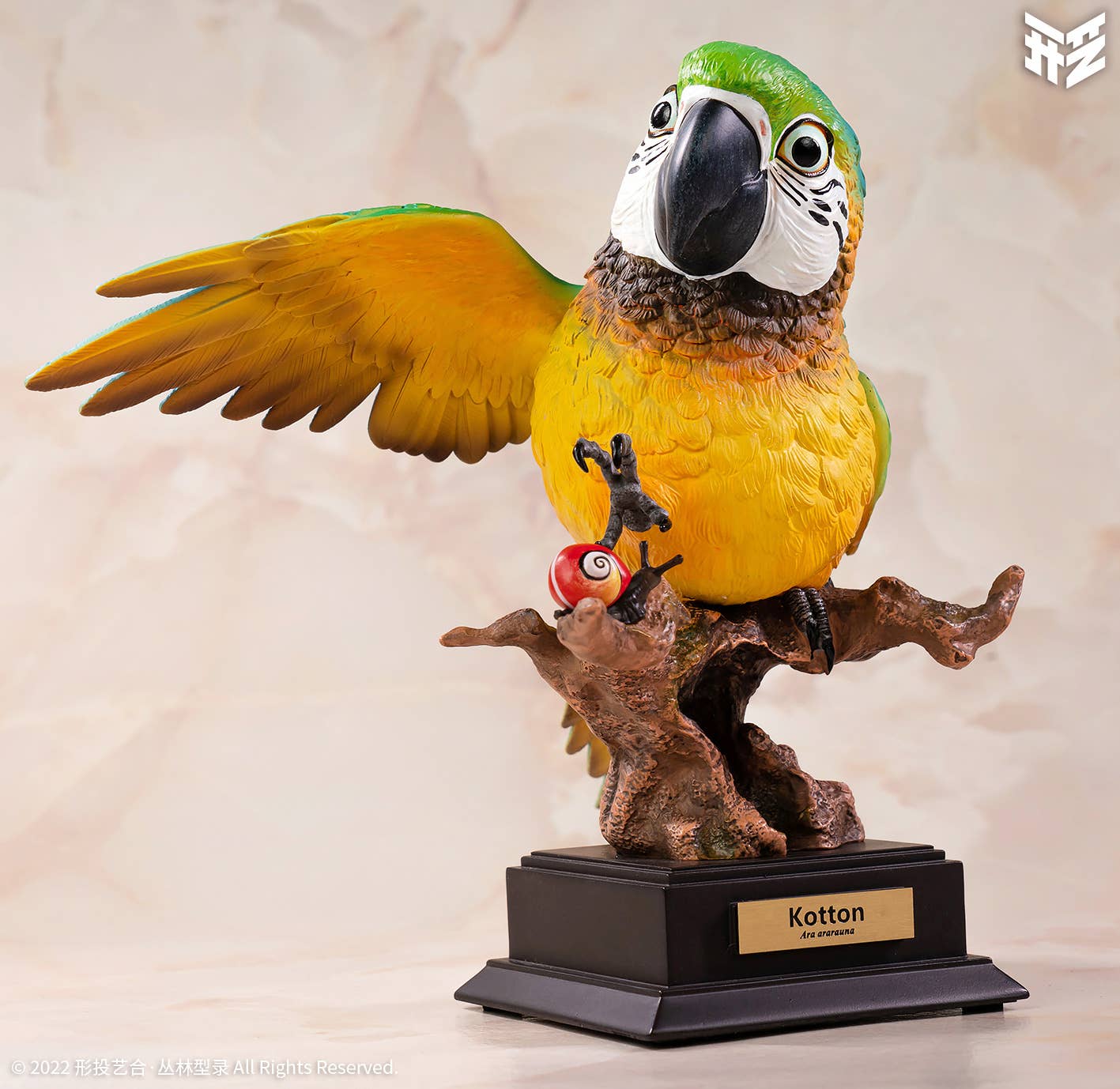 JUNGLE LOOKBOOK Series 001 Blue-and-Yellow Macaw Kotton Resin Statue ...