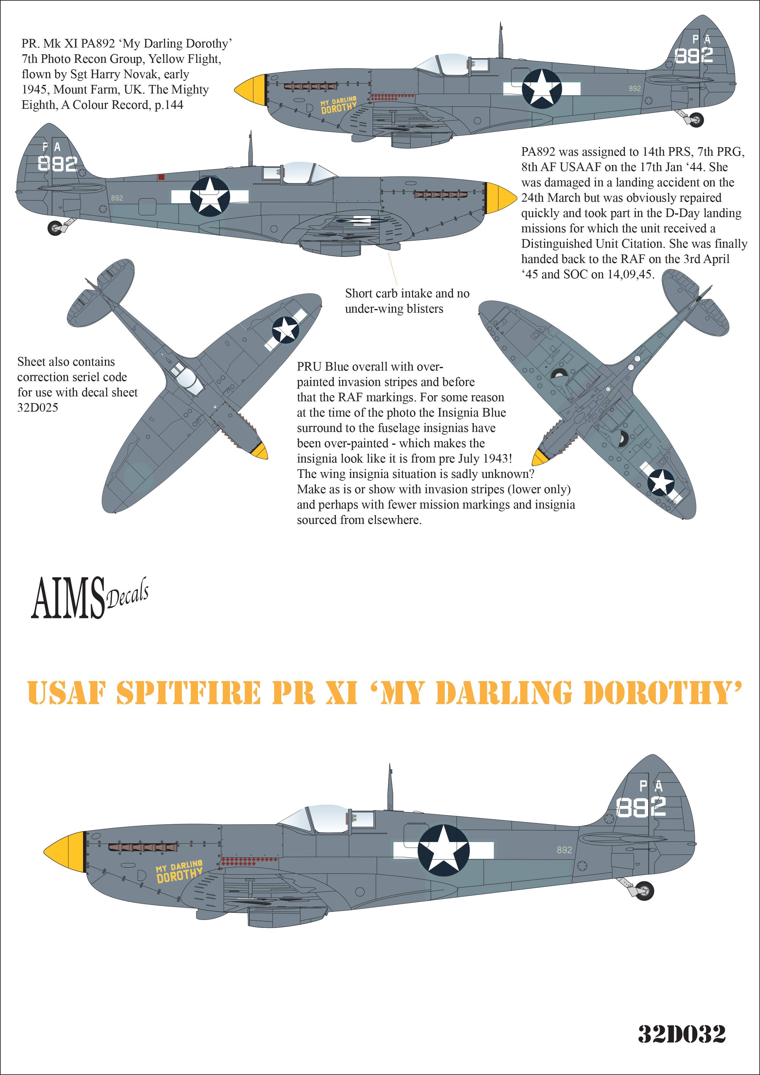 USAF Spitfire PR XI | HLJ.com