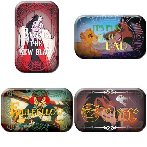 Disney Villains: Square Can Badge Collection: 1Box (12pcs) | HLJ.com