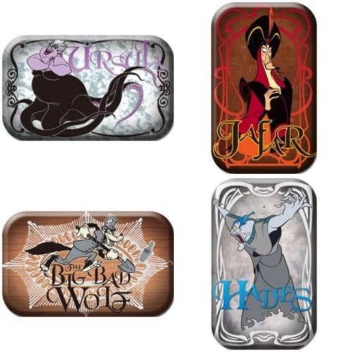 Disney Villains: Square Can Badge Collection: 1Box (12pcs) | HLJ.com