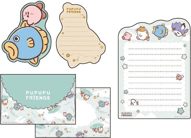 Kirby Pupupu Friends: Letter Paper and Envelopes 2 Kirby & Friends ...