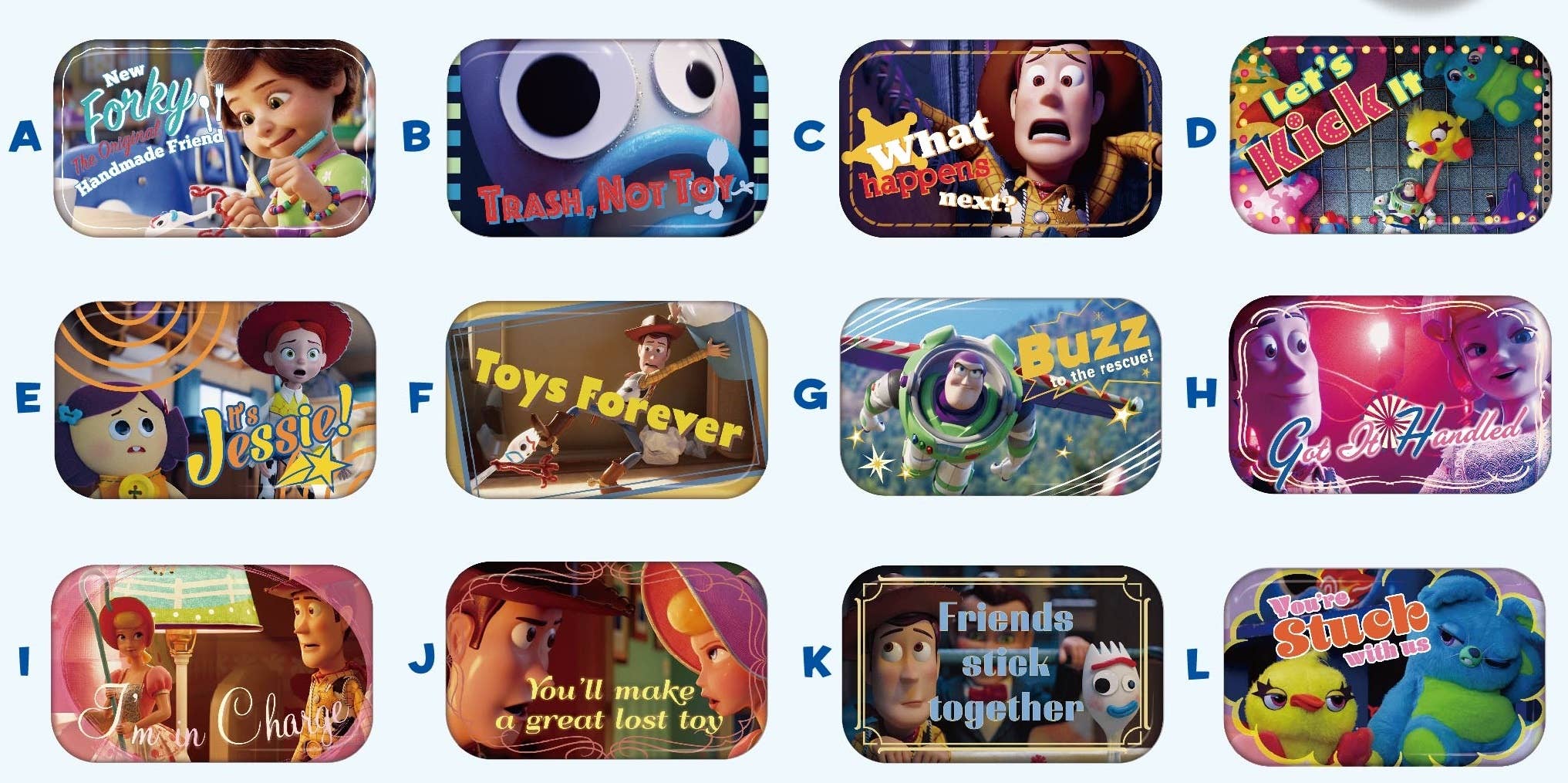 Toy Story 4: Square Can Badge Collection 1Box 12pcs | HLJ.com