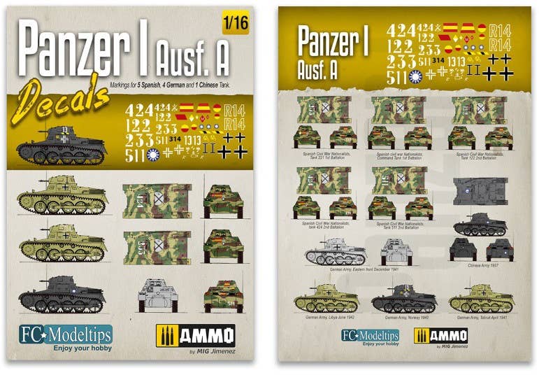 Panzer I Ausf. A Decals | HLJ.com