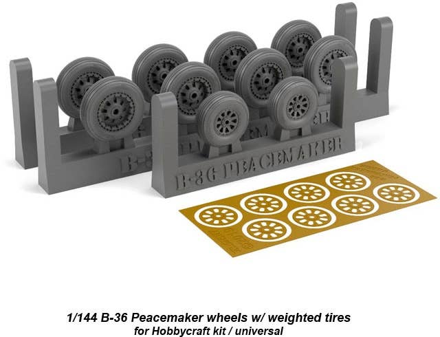 Boeing B-36 Peacemaker Wheels w/ Weighted Tires (for Hobbycraft) | HLJ.com