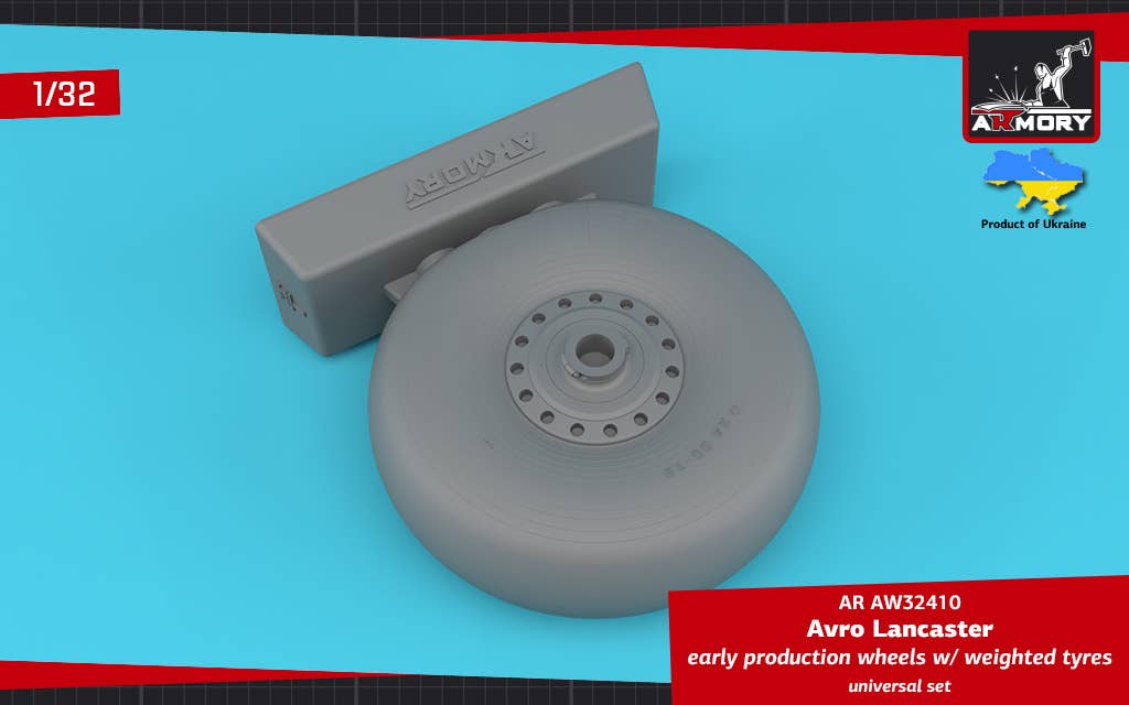 Avro Lancaster wheels early type w/ weighted tyres | HLJ.com