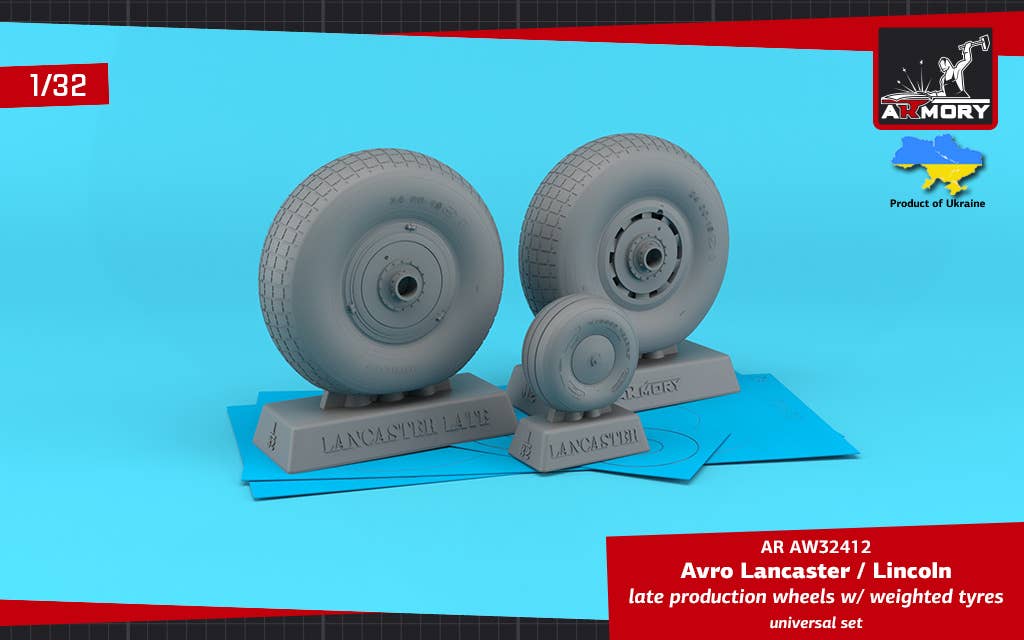 Avro Lancaster / Lincoln wheels late type w/ weighted tyres | HLJ.com