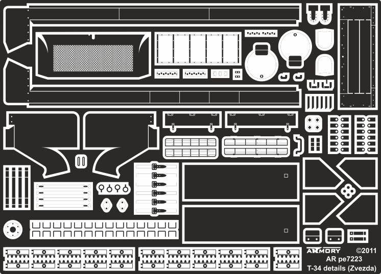 T-34 exterior detailing set for Zvezda | HLJ.com