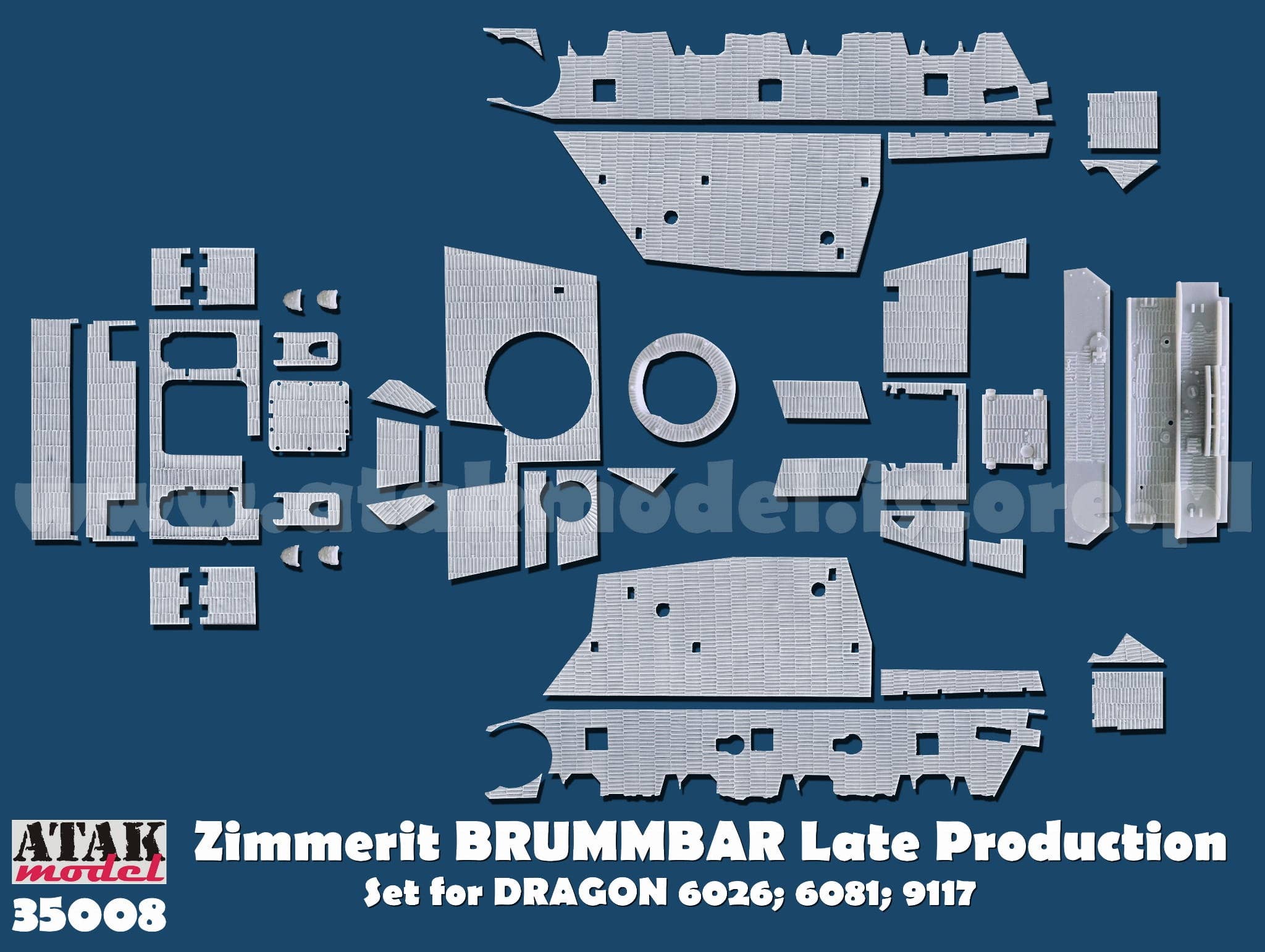 WWII Germany StuG IV Brummbar Zimmerit Set for Late Production Vehicle ...