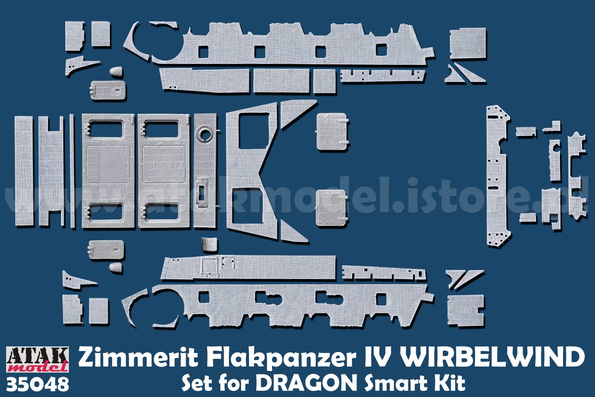 Zimmerit Set for WWII Germany IV Flakpanzer Wirbelwind (for Dragon ...