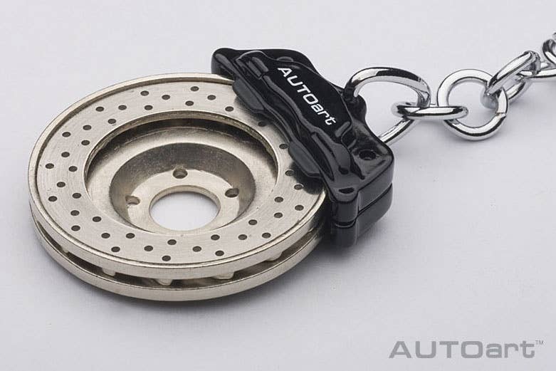 Racing Brake Disc Keychain (Black Caliper/Omega Shape) | HLJ.com