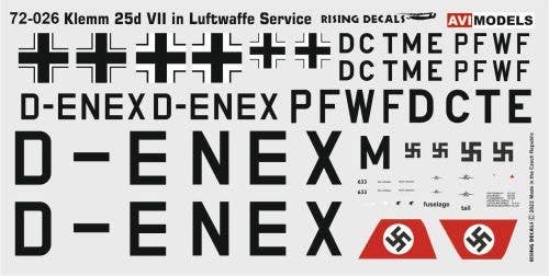 Klemm 25d VII In Luftwaffe Service | HLJ.com