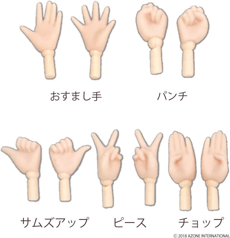 Pure Neemo 2 Emotion Body Hand Parts Set / B White | HLJ.com