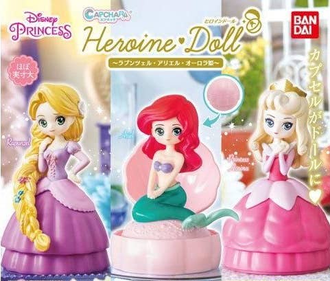 Disney Princess: CapChara Heroine Doll -Rapunzel, Ariel & Aurora- 1Box ...