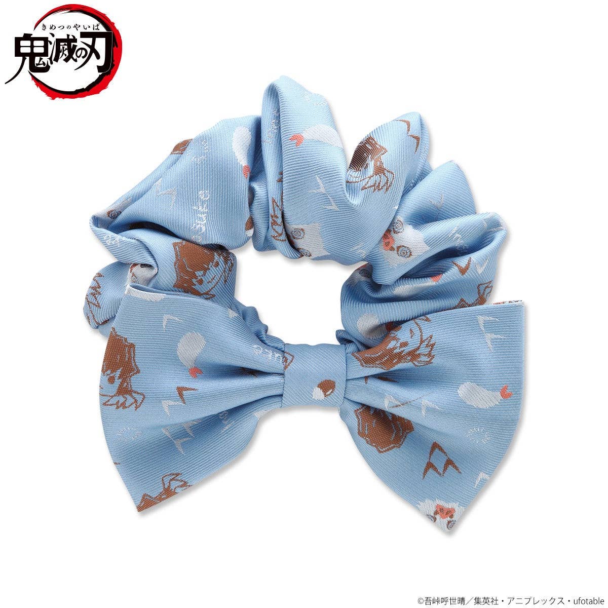 Demon Slayer: Kimetsu no Yaiba: Motif Total Pattern Ribbon Scrunchy ...