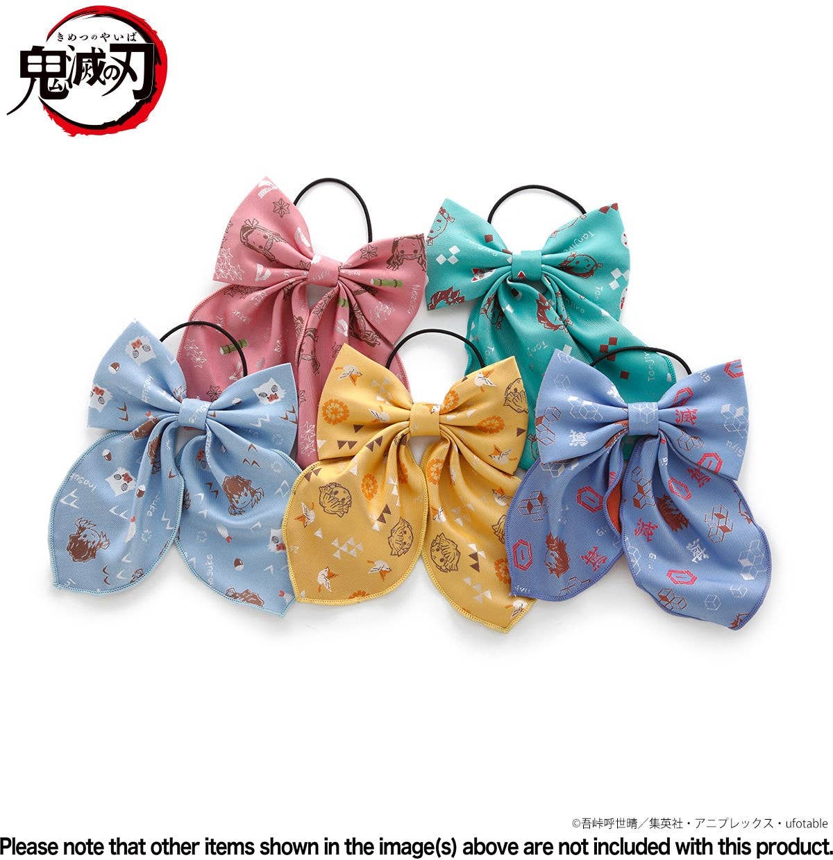 Demon Slayer: Kimetsu no Yaiba: Motif Total Pattern Ribbon Hair Rubber ...