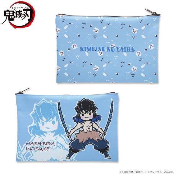 Yurutto Demon Slayer: Kimetsu no Yaiba: Motif Pattern Flat Pouch ...