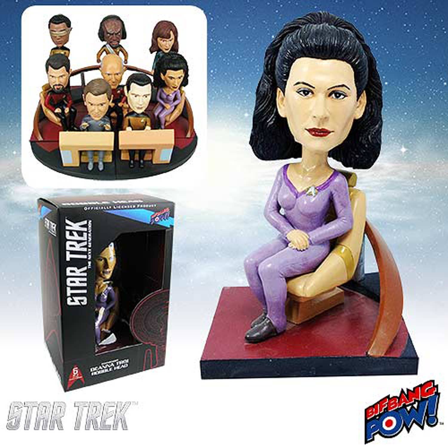 Star Trek: The Next Generation Troi (Build-a-Bridge) Deluxe Bobble Head ...