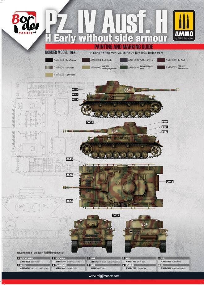 Pz.Kpfw. IV Ausf. H Early Production Type Painting and Marking Guide Pz ...