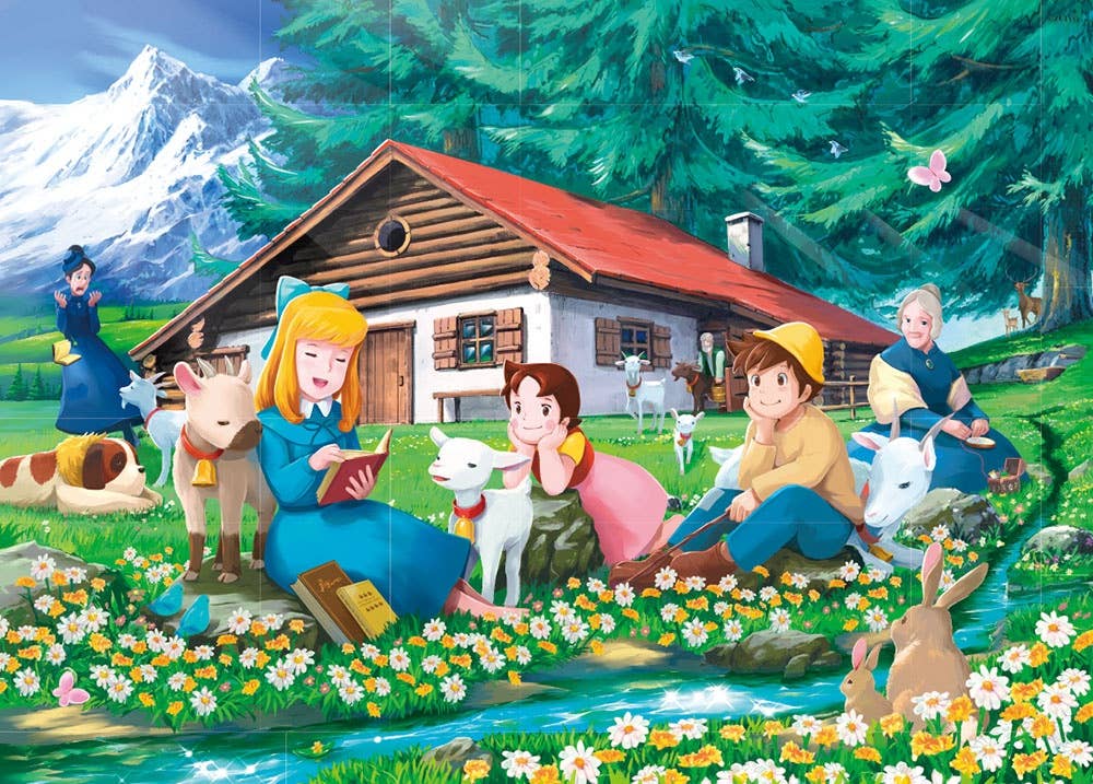 Jigsaw Puzzle: Heidi, Girl of the Alps, Stream of Alm 600pcs (53cm x ...
