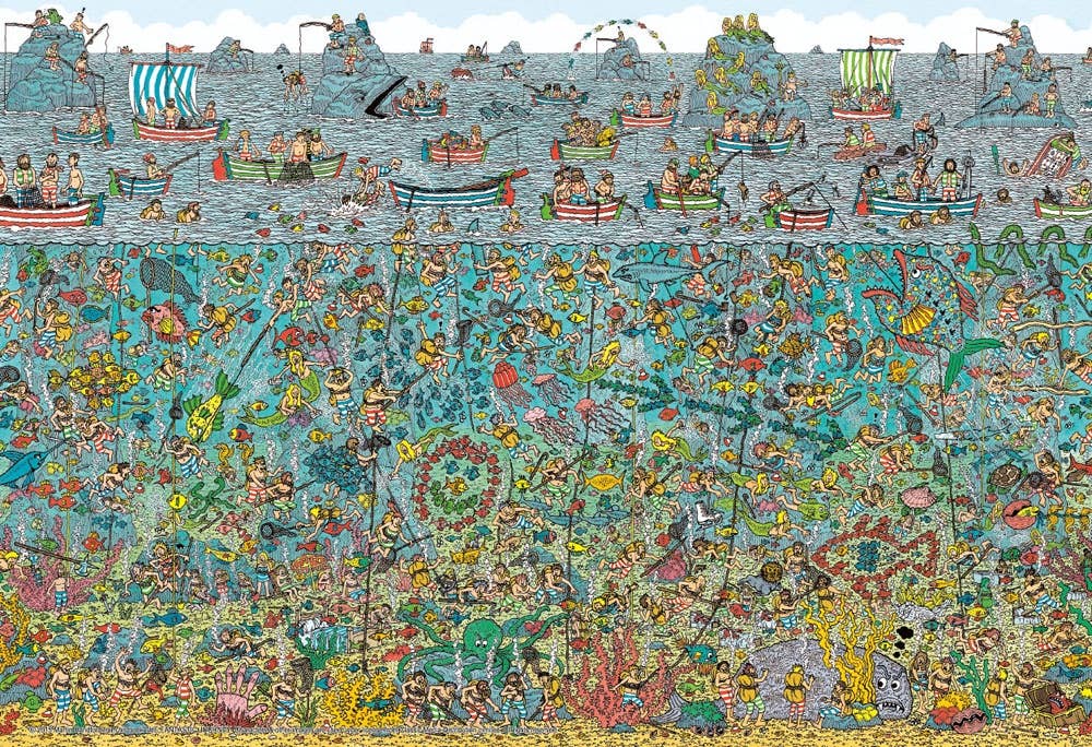 Jigsaw Puzzle Where's Wally? Deep sea diver 150 Large pcs | HLJ.com