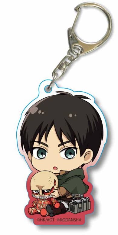 Attack on Titan 3: Gyugyutto Acrylic Keychain: Eren Yeager (Colossal ...