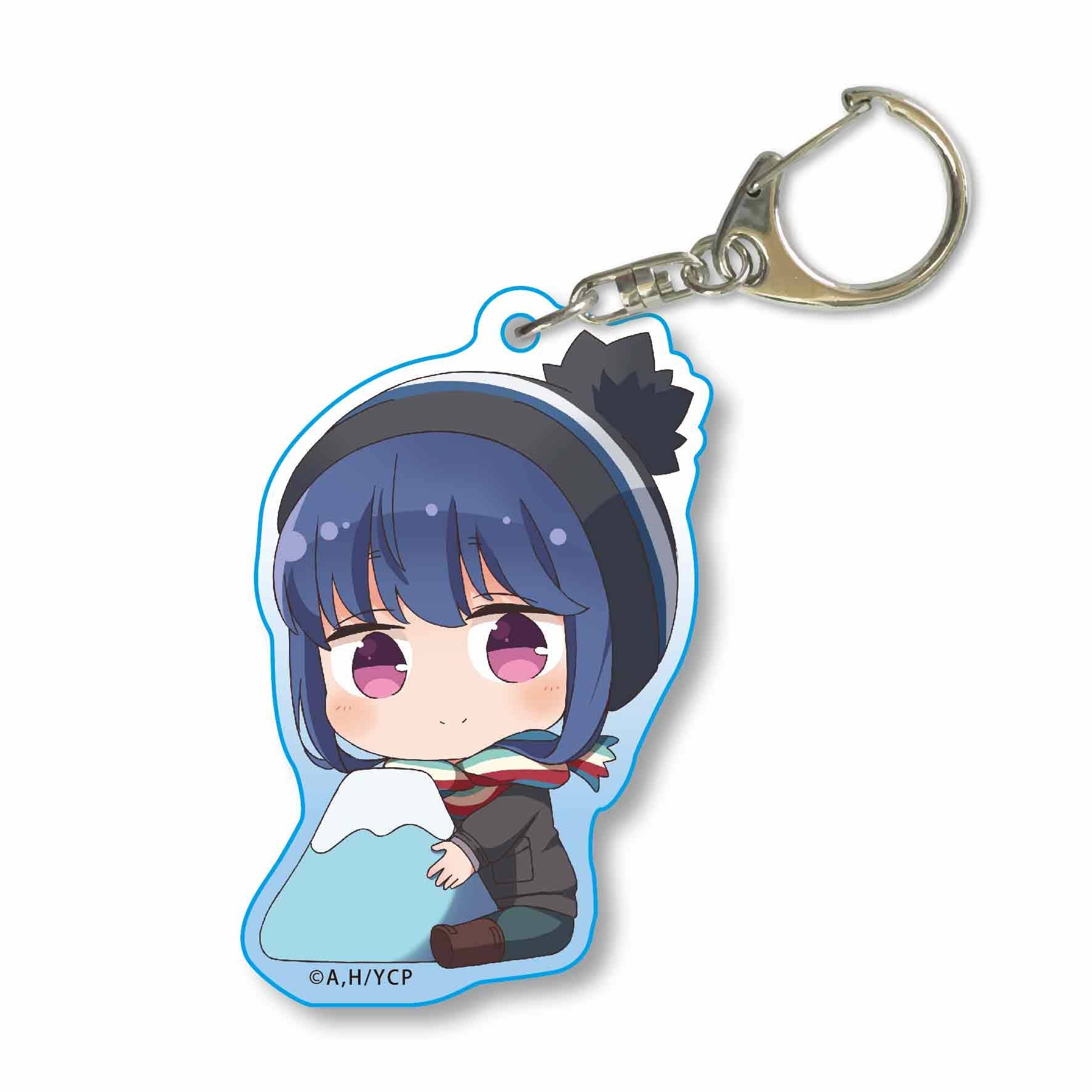 Laid-Back Camp: Gyugyutto Acrylic Keychain Mount Fuji Ver. Rin Shima ...