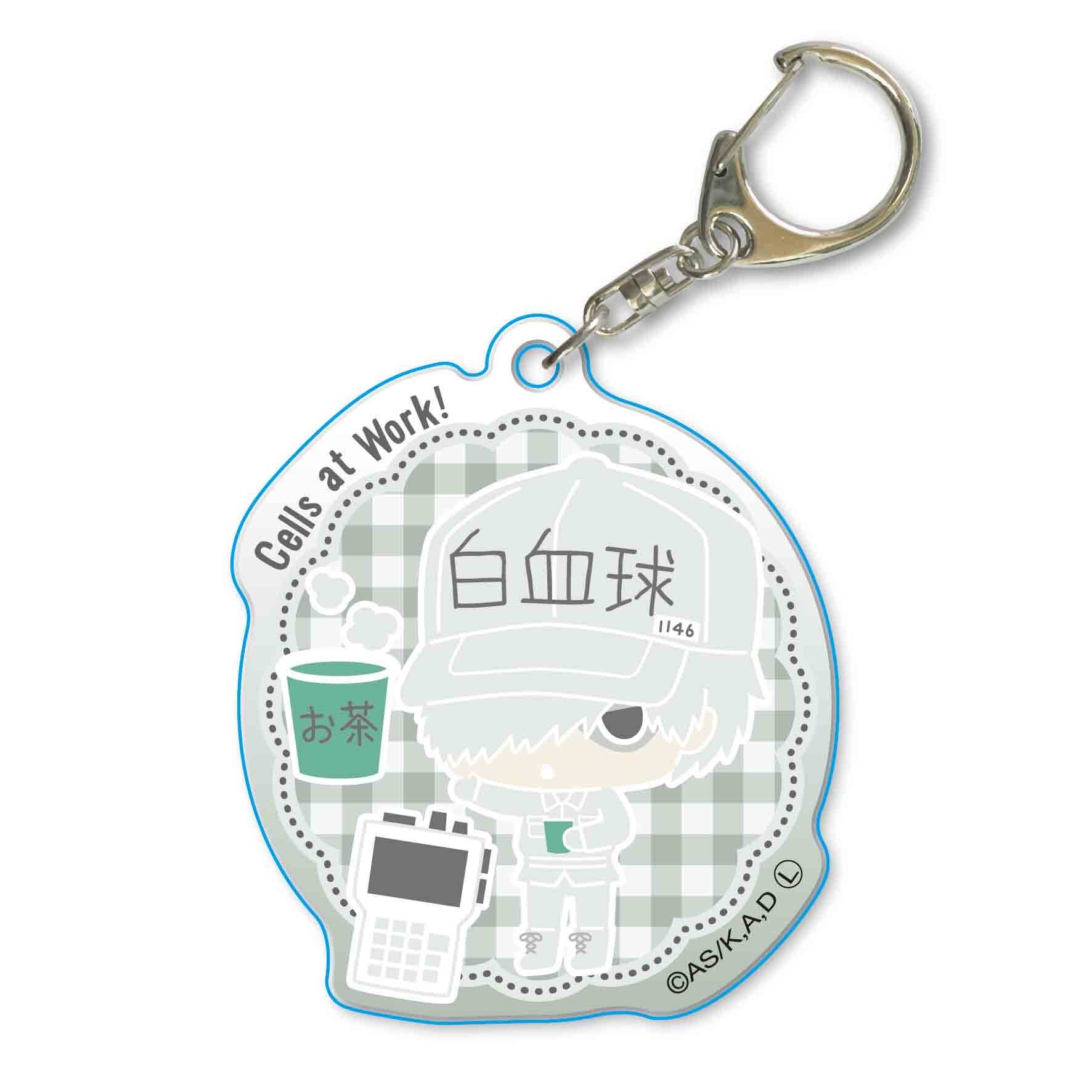 Acrylic Keychain Cells at Work! -Design Produced by Sanrio-: White ...