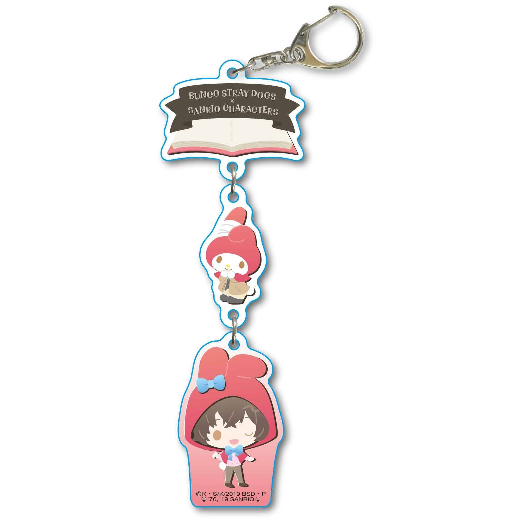 Bungo Stray Dogs x Sanrio Characters: 3-ren Keychain: Osamu Dazai x My ...