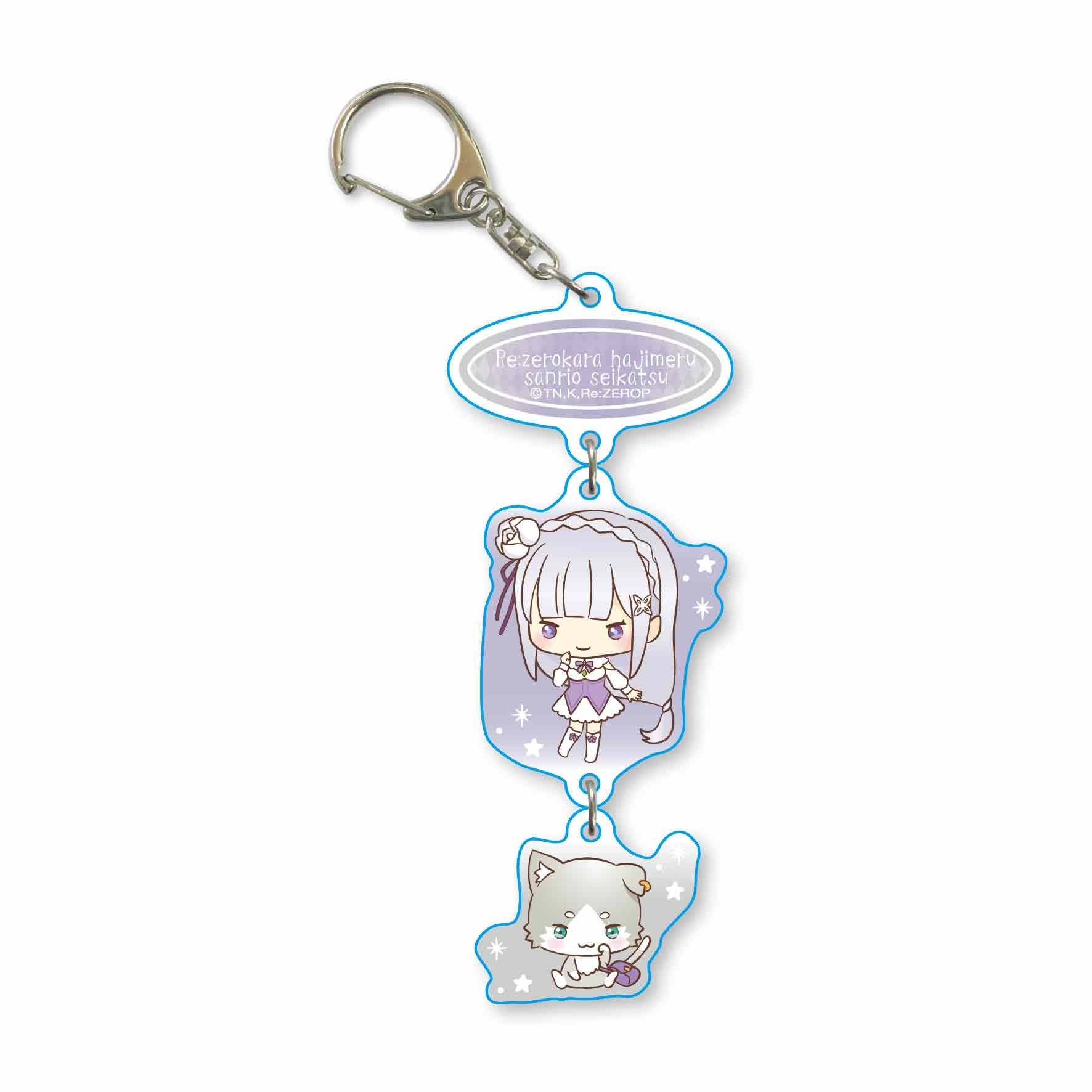 Re:Zero - Starting Life in Sanrio: 3-ren Keychain Emilia & Puck | HLJ.com