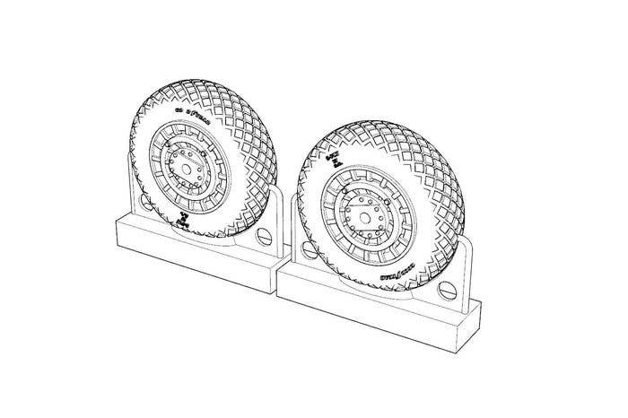F4U Corsair Wheel/Tire Set (Diamond Tread) | HLJ.com