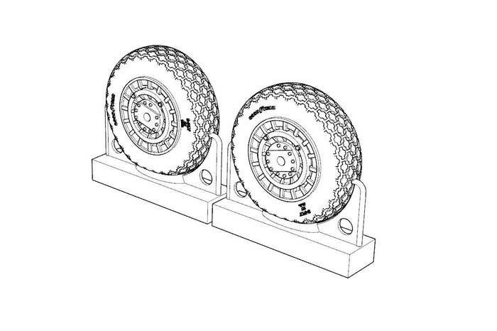 F4U Corsair Wheel/Tire Set (Crossed Tread) | HLJ.com