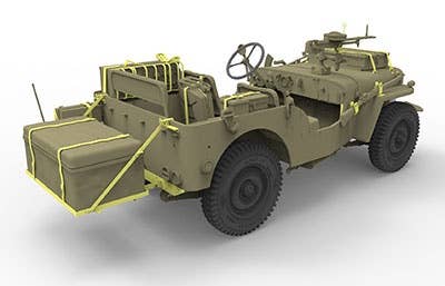 British Recce And Signals Light Truck (2 Kits) with Crew (5 Figures ...