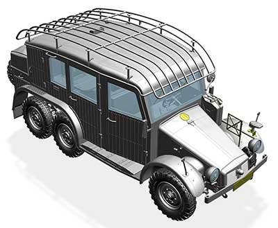 Krupp Protze Kfz. 19 German Funkkraftwagen (German Radio Command Car ...