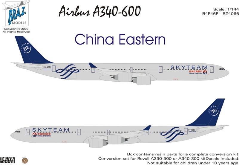 Airbus A340-600 Conversion Set China Eastern Skyteam (for Revell) | HLJ.com