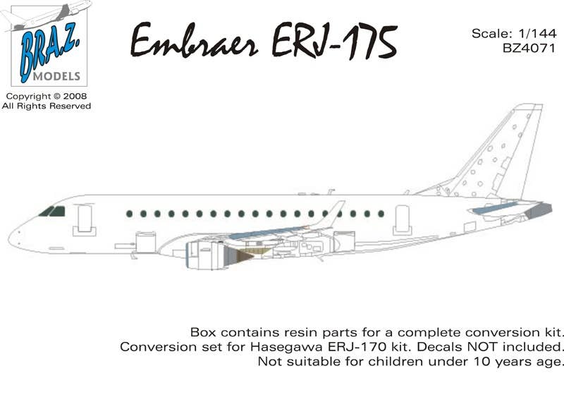 Embraer ERJ-175 Conversion Set (without Decal) (for Hasegawa) | HLJ.com