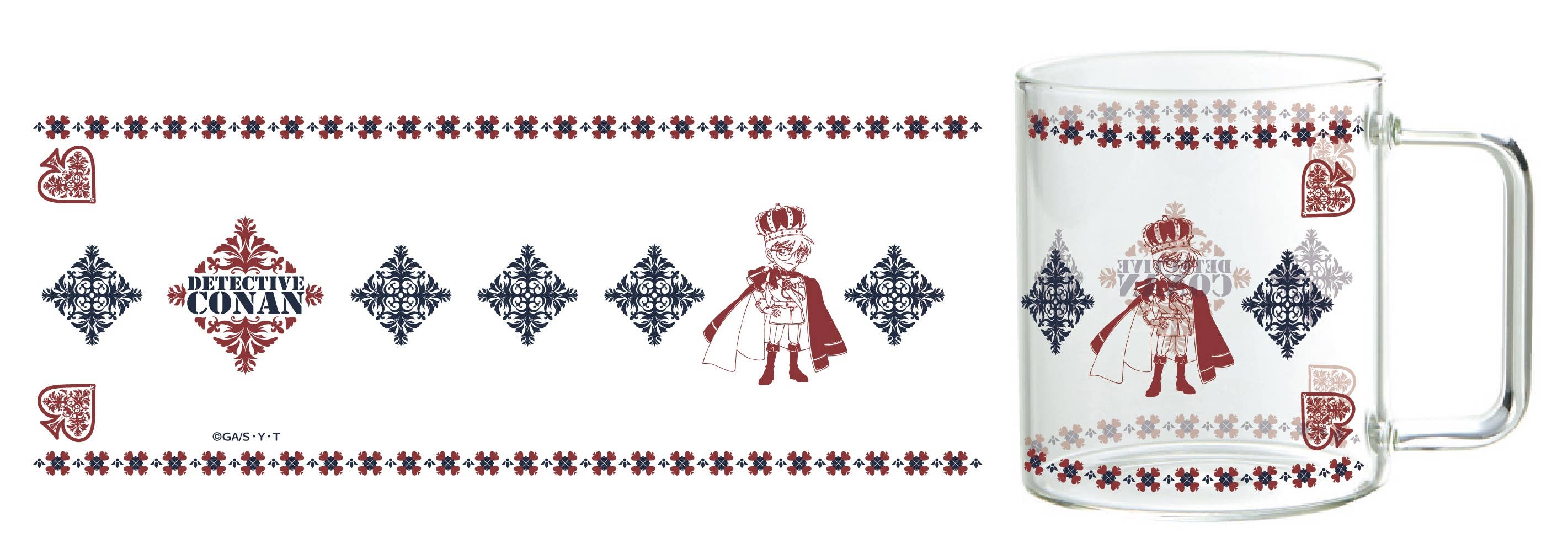 Detective Conan: Heat Resistant Glass Mug Playing Cards Ver. A) Conan ...