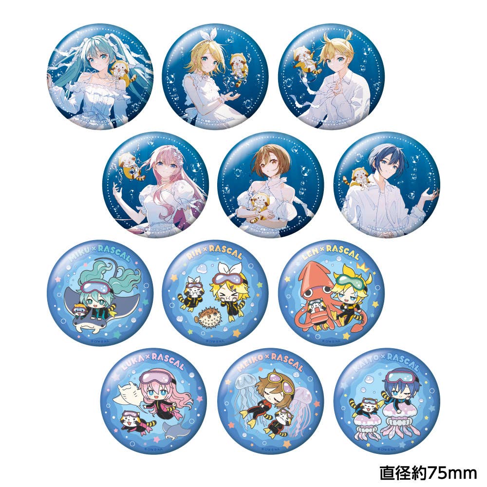 Hatsune Miku X Rascal 2025: Large Hologram Badge Collection 1Box 12pcs ...