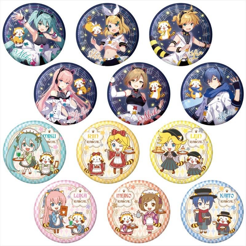 Hatsune Miku x Rascal 2022: Large Can Badge Collection 1Box (12pcs ...